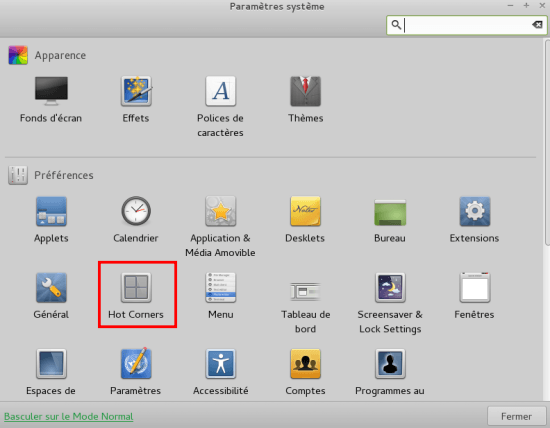Configurer les « Hot Corners » sous Cinnamon | memo-linux.com