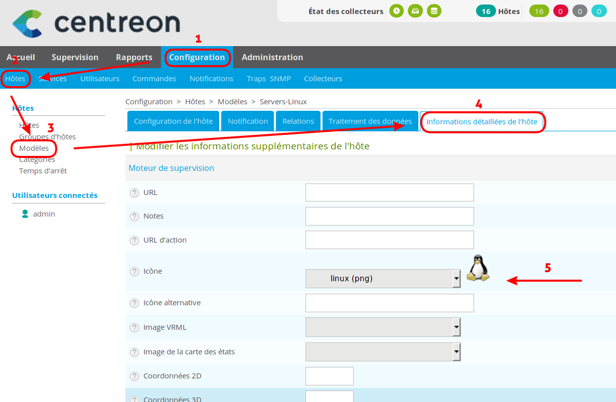 Centreon : Ajouter un pack d’icônes | memo-linux.com