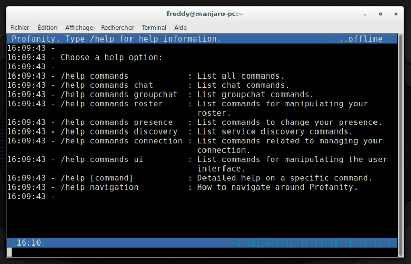Profanity : client en mode terminal pour XMPP | memo-linux.com