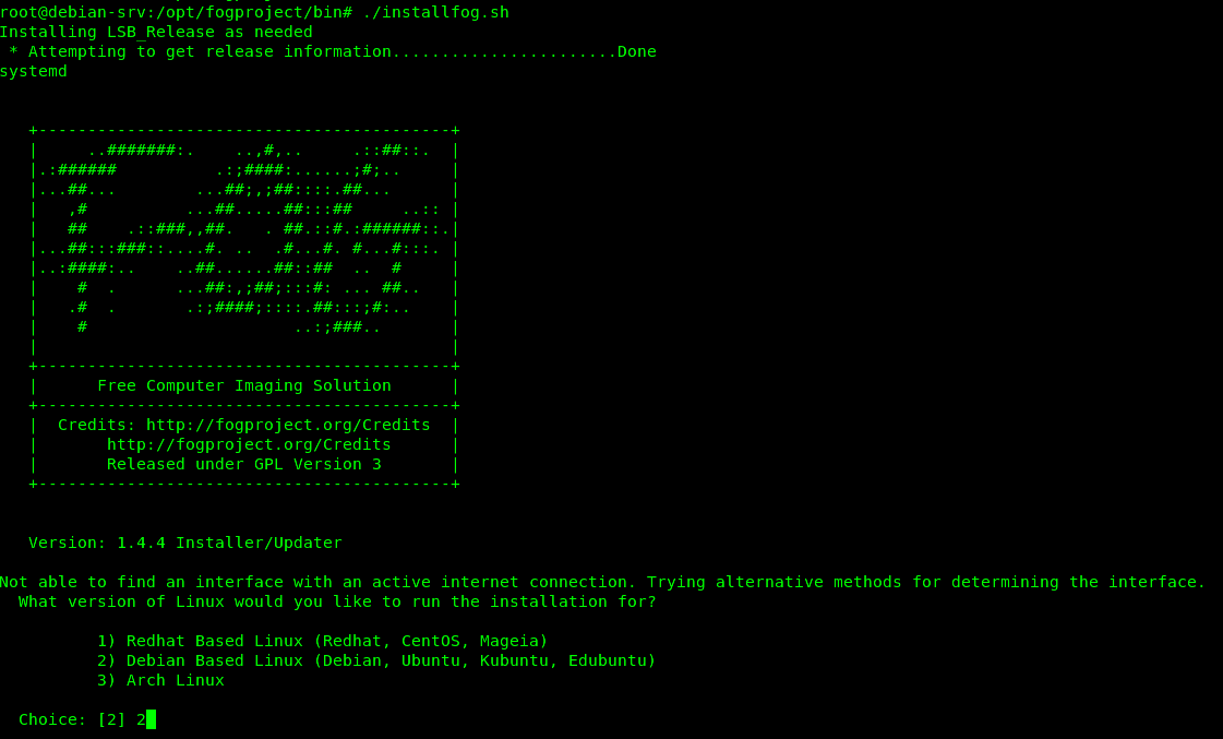 Installation de FOG 1.4.4 sur Debian 9 | memo-linux.com